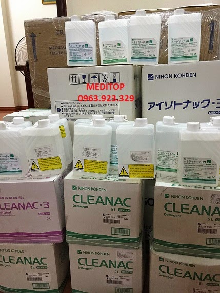 Hóa chất ISOTONAC, HEMOLYNAC, CLEANAC Nihon Kohden
